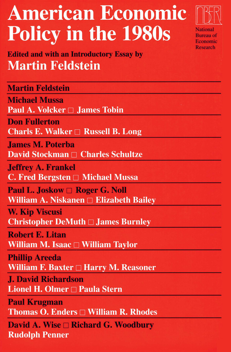 American Economic Policy in the 1980s, Feldstein